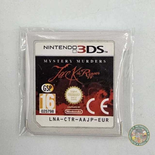 MYSTERY MURDERS: JACK the Ripper 3DS [LOOSE] EUR 6,00 - PicClick FR