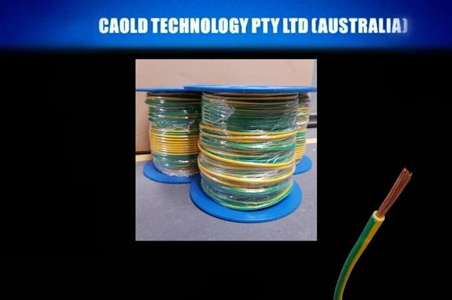 10 METER ROLL 4mm Earth Wire Electrical Solar Cable DC Green Yellow ...