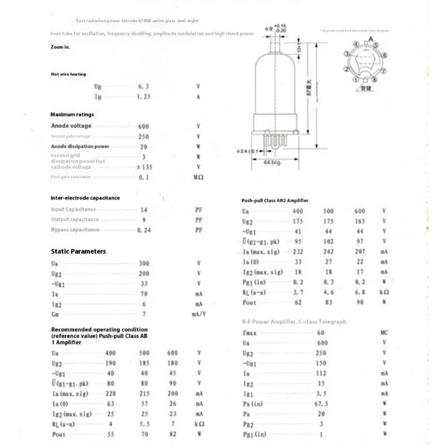 MILITARYS GRADE BEAM Tetrode Tubes For Shortwave Transmitters And ...