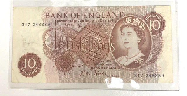 BANK OF ENGLAND 10 Shilling note £8.99 - PicClick UK