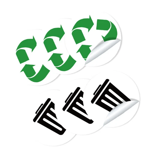 GARBAGE CLASSIFICATION LABEL Recycling Bin Stickers Waste Sorting £5.59 ...