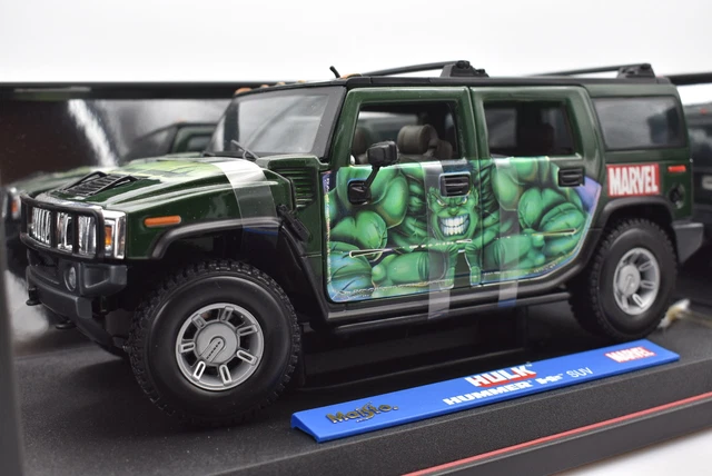 MINIATURE VOITURE HUMMER H2 SUV auto 1 : 18 Hulk Marvel diecast ...