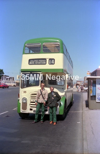 BLACKPOOL TRANSPORT LEYLAND PD3 BUS 515 FLEETWOOD 1987 35mm NEGATIVE ...