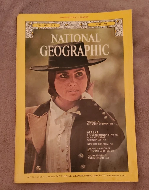 NATIONAL GEOGRAPHIC MAGAZINE June 1975 With Map of Alaska, Andalusia ...