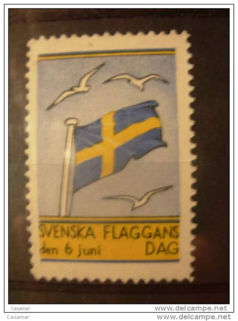 SVENSKA FLAGGANS DAG Nationaldagen Vignette Poster Stamp EUR 3,75 ...