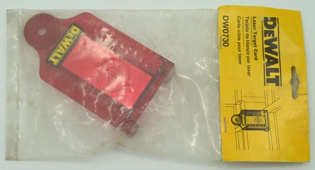 DEWALT DW0730 RED Rotary Laser Magnetic Target Card with Magnetic Base ...