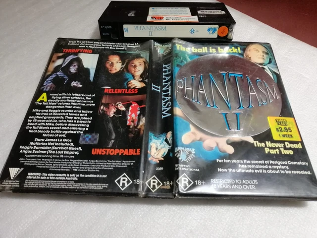 PHANTASM II: THE Never Dead Part Two (1988) - Rare OZ Applause VHS ...