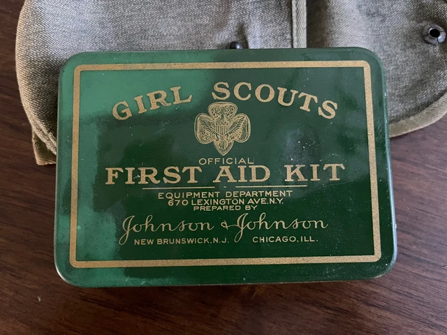 VINTAGE GIRL SCOUTS Official First Aid Kit~1939 w/ original contents ...
