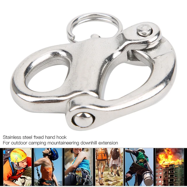 MOUNTAINEERING ROCK CLIMBING Shackle 316 Stainless Steel Fixed Quick ...