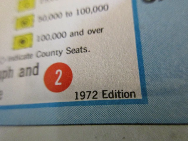 VINTAGE 1972 CHEVRON California Oil Gas Service Station Travel Road Map ...