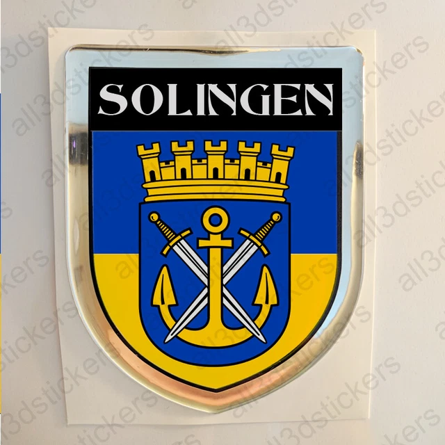 AUFKLEBER SOLINGEN DEUTSCHLAND Wappen Flagge 3D Kfz-Aufkleber Fahne ...