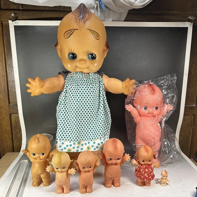 LOT POUPÉE KEWPIE 354 japonaise grande 25" vintage cupie wing baby ...