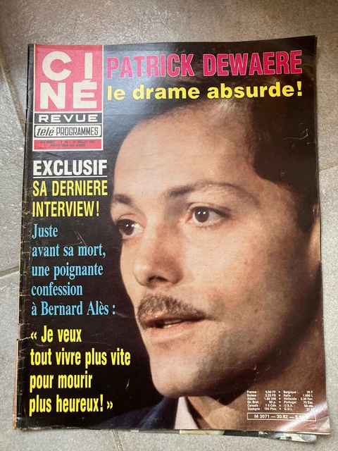 CINE REVUE 1982 N°30 22 juillet Patrick Dewaere EUR 4,50 - PicClick FR