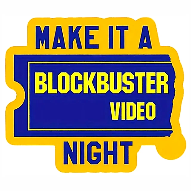 BLOCKBUSTER VIDEO STICKER Sign Vintage Replica Logo Vinyl Sticker Decal ...