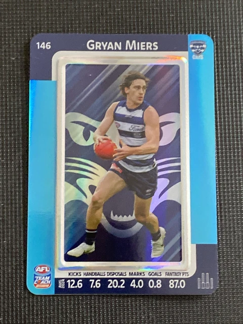 2025 AFL TEAMCOACH Blue Card - Gryan Miers Geelong Cats #146 $0.99 ...