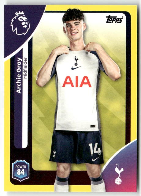 TOPPS PREMIER LEAGUE 2025-26 No. 259 Archie Gray Yellow Parallel EUR 3 ...