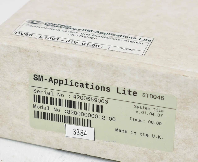 CONTROL TECHINIQUES SM Lite Positionierung linear Rundachse BV80-L1301-3 -new- EUR 199,99 ...
