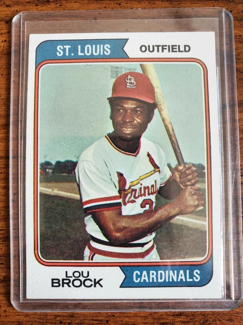 LOU BROCK ST. Louis Cardinals 1974 Topps baseball card #60. NM-M HOF ...