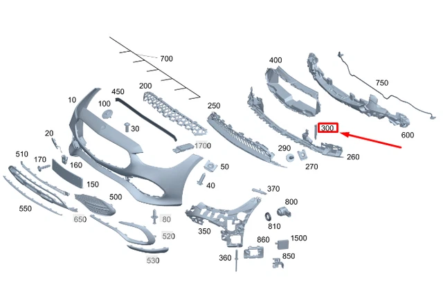 NEW MERCEDES-BENZ C W206 Front Left Lower Bumper Cover A2068855904 EUR ...