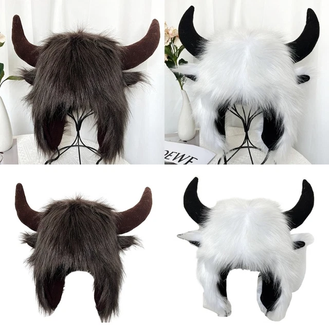 WARM AND COMFORTABLE Bull Hat Earflap Hat for Outdoor Adventures ...