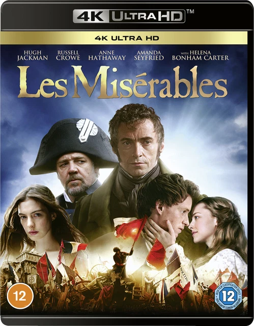 LES MISÉRABLES (4K UHD Blu-ray) Amanda Seyfried Eddie Redmayne Samantha ...