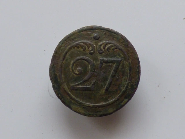 27 BUTTON INFANTRY Regiment Line, Premiere Empire, 1st, Napoleon I, GM ...
