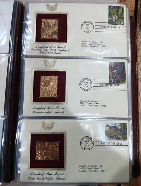 GOLDEN PROOF REPLICAS of U.S. Stamps 22kt Gold 64 Stamp April 2002 ...
