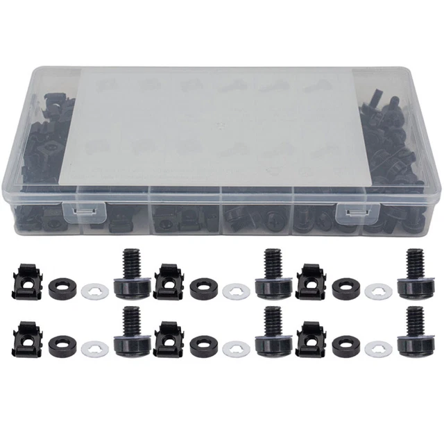SERVER SHELF CAGE Nuts Computer Rack Mount Screws Square Hole £33.68 ...