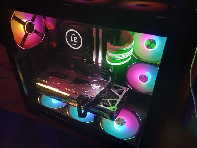 BLACK CUSTOM GAMING PC, RGB, AMD, Ryzen 7 Pre Built $1,800.00 - PicClick