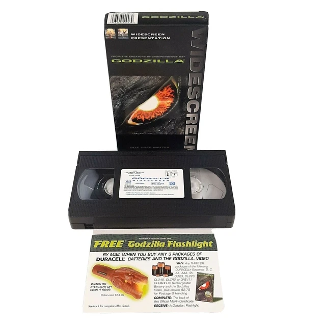 GODZILLA 1998 VHS Movie Widescreen Sci-Fi Horror Action Film Monster ...
