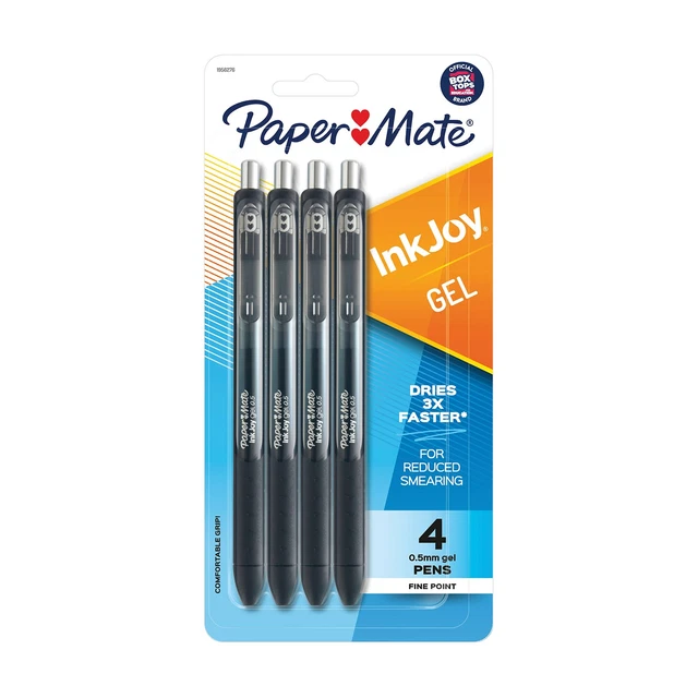 PAPER MATE INKJOY Gel Pens, Fine Point, Black, 4 Count £18.65 - PicClick UK