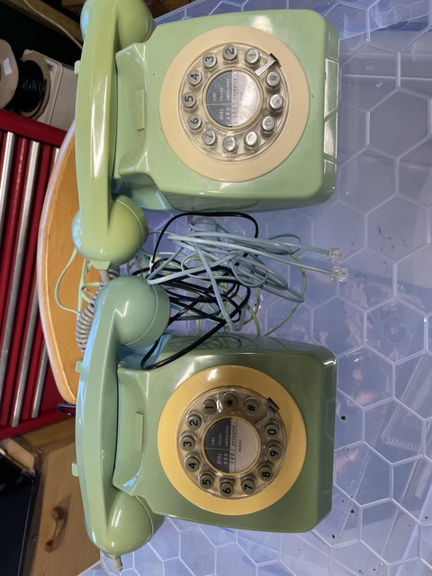 RETRO PUSH BUTTON Phone Mint Green £21.50 - PicClick UK