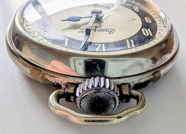 VINTAGE 1930S INGERSOLL Trump Pocket Watch 16s Original Box Spares ...