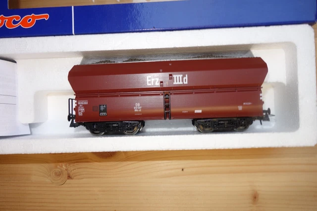 H0 ROCO OFFENER Selbstentladewagen "Erz IIId" der DB, OOtz 42 NEU & OVP!!!! EUR 18,00 - PicClick DE