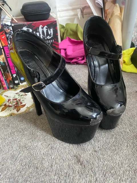 WELL WORN DANCE / performance heels, black 7" pleaser brand £47.52 ...