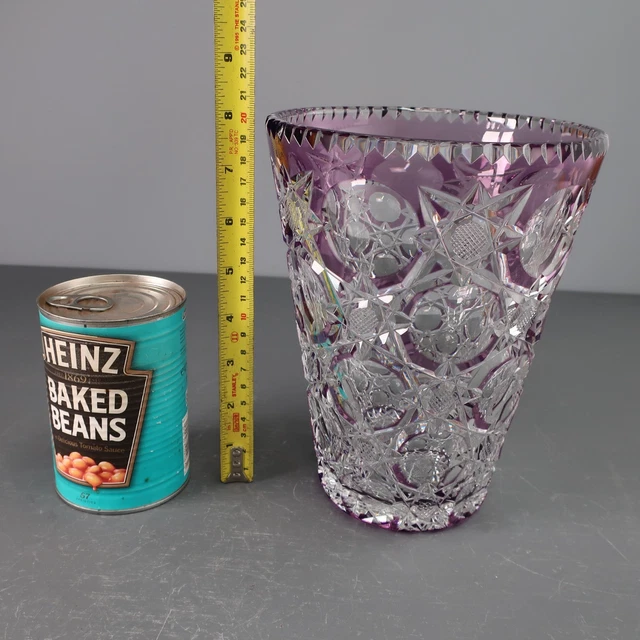 STEVENS & WILLIAMS Constellation Vase Keith Murray Purple Cut to Clear ...