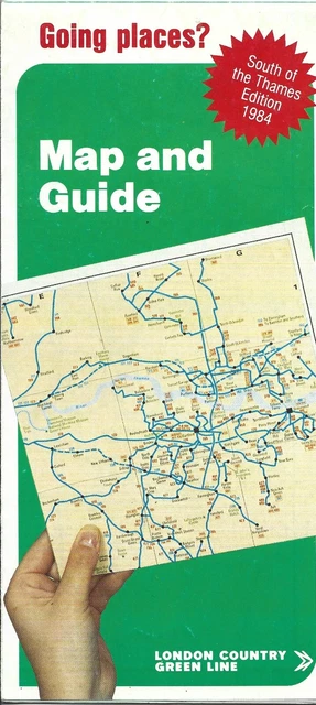 LONDON COUNTRY GREEN Line Map & Guide - South Of The Thames Edition ...