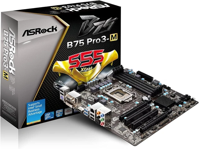 ASROCK B75 PRO3-M, LGA 1155/Socket H2, Intel (90-MXGLW0-A0UAYZ ...