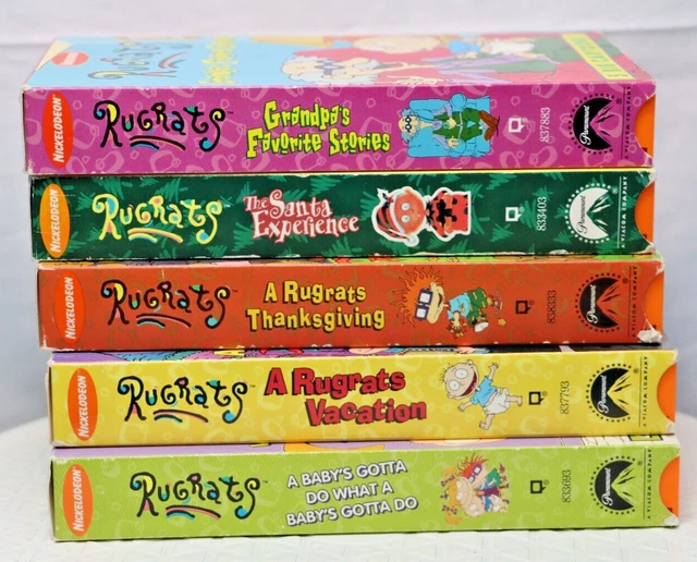 RUGRATS NICKELODEON VHS lot of 5 Movies Paramount Viacom Cartoons 90's ...