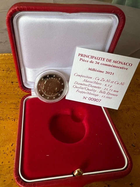 COFFRET BE 2 euro MONACO Millésime 2021 Mariage Princier 2011-2021 EUR ...