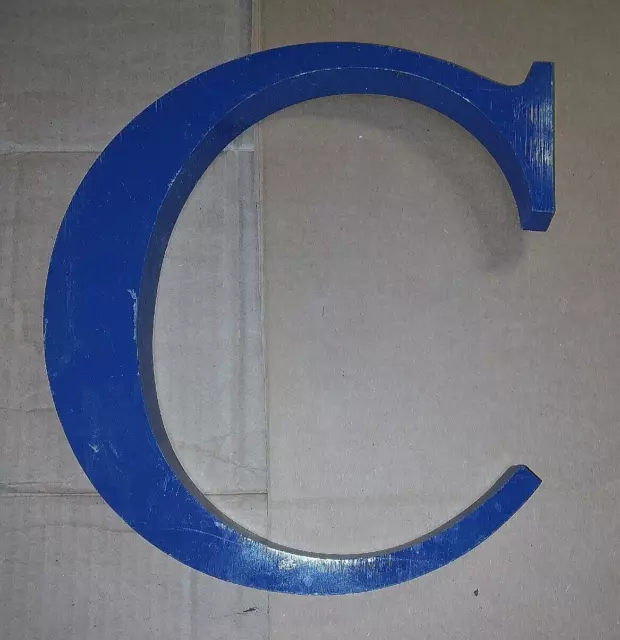 12& LARGE INDUSTRIAL Cast Aluminum Letter "C" Alphabet Display Sign $15 ...