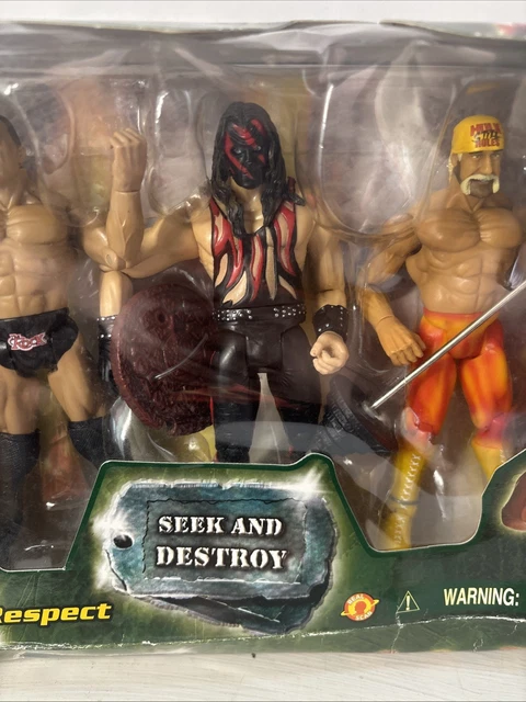 WWE JAKKS SEEK And Destroy The Rock, Kane Hollywood Hulk Hogan WWF ...