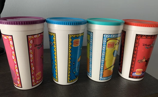VINTAGE DISNEY'S ALADDIN Burger King Plastic Cups Lot Of 4 $45.00 ...