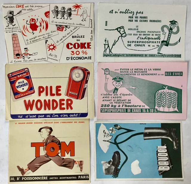 ANCIEN BUVARD LOT 6 PILE WONDER TOM COKE BAUDOU Löschpapier EUR 10,00 ...