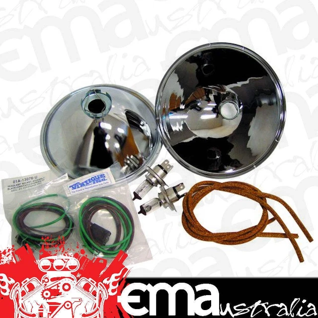 VINTIQUE INC 12V Halogen Headlight Reflector Kit (Suit 1935-36 Ford Car ...