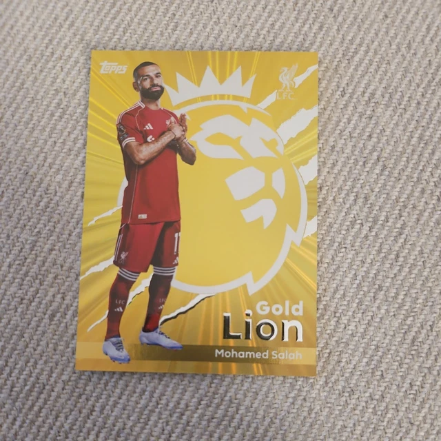 TOPPS PREMIER LEAGUE 2025-2026 Mohamed Salah Gold Lion Liverpool £4.21 ...