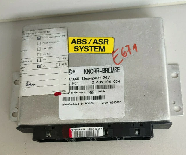 KNORR-BREMSE ABS/ASR-STEUERGERÄT 24V 0486104034 MF0Y48990256 MF0Y3400B4 ...