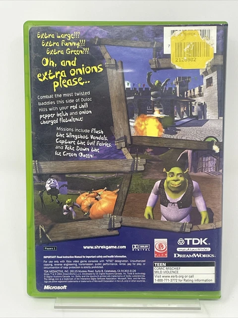 SHREK X-BOX VIDEO Game No Manual Xbox Video Game $10.00 - PicClick CA