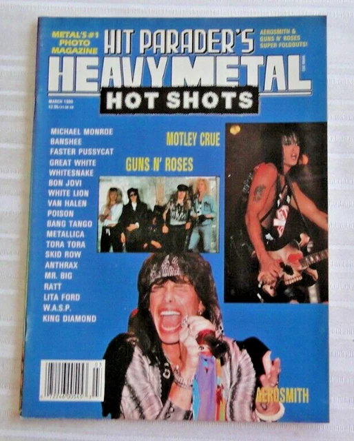 VINTAGE MAGAZINE HEAVY Metal Hot Shots 1990 Aerosmith Motley Crue GNR ...