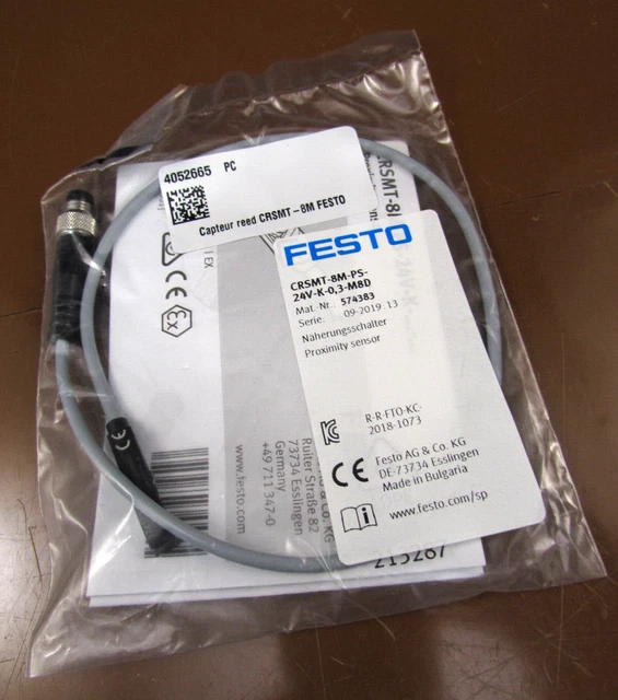 FESTO PROXIMITY SENSOR / CRSMT-8M-PS-24V-K-0,3-M8D $54.99 - PicClick CA